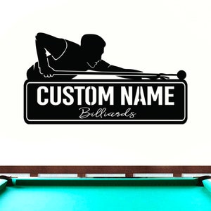 Personalized Billiards Metal Sign, Custom Billiards Sign, Pool Metal ...