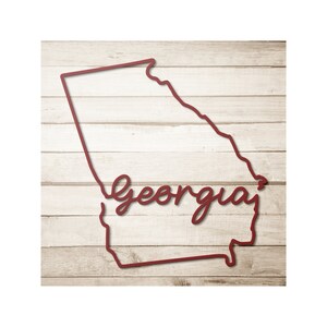 Georgia Sign, Georgia Metal Sign, Metal Georgia State Sign Wall Art ...