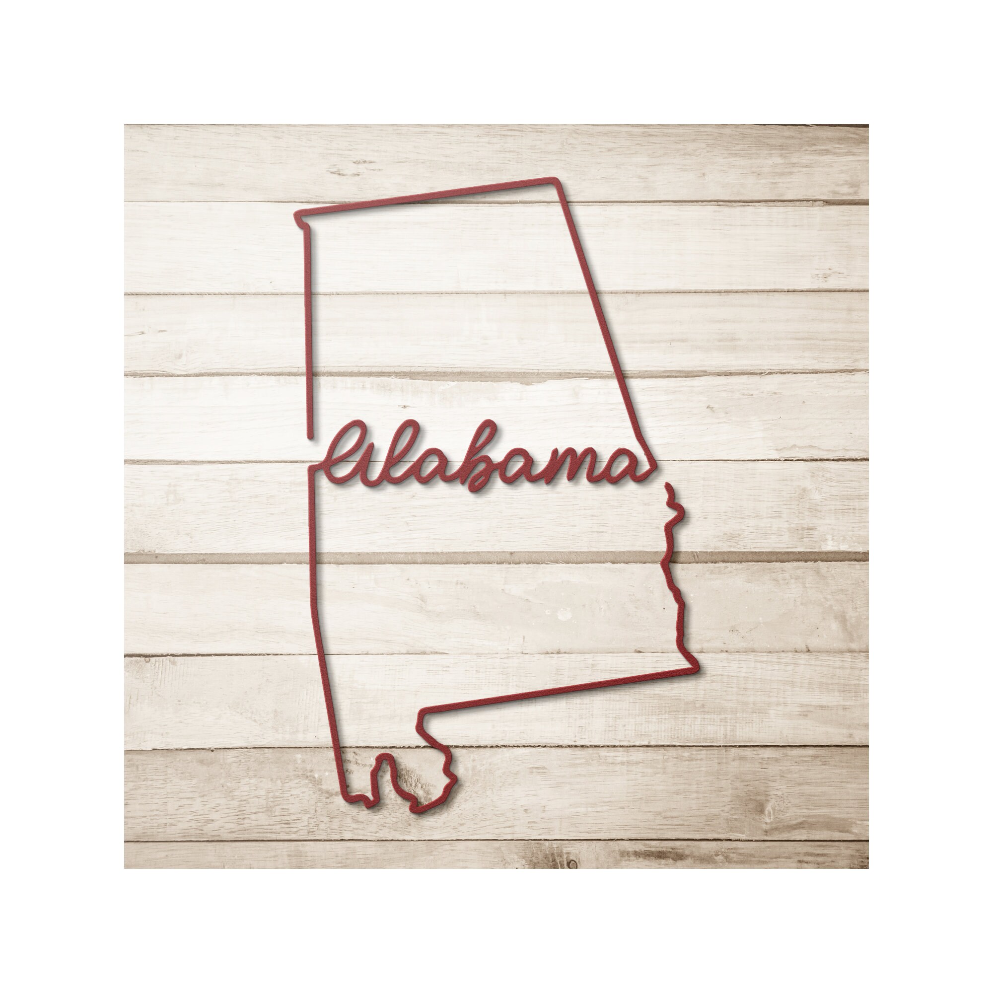 Alabama Metal Sign State of Alabama Sign Metal Alabama - Etsy