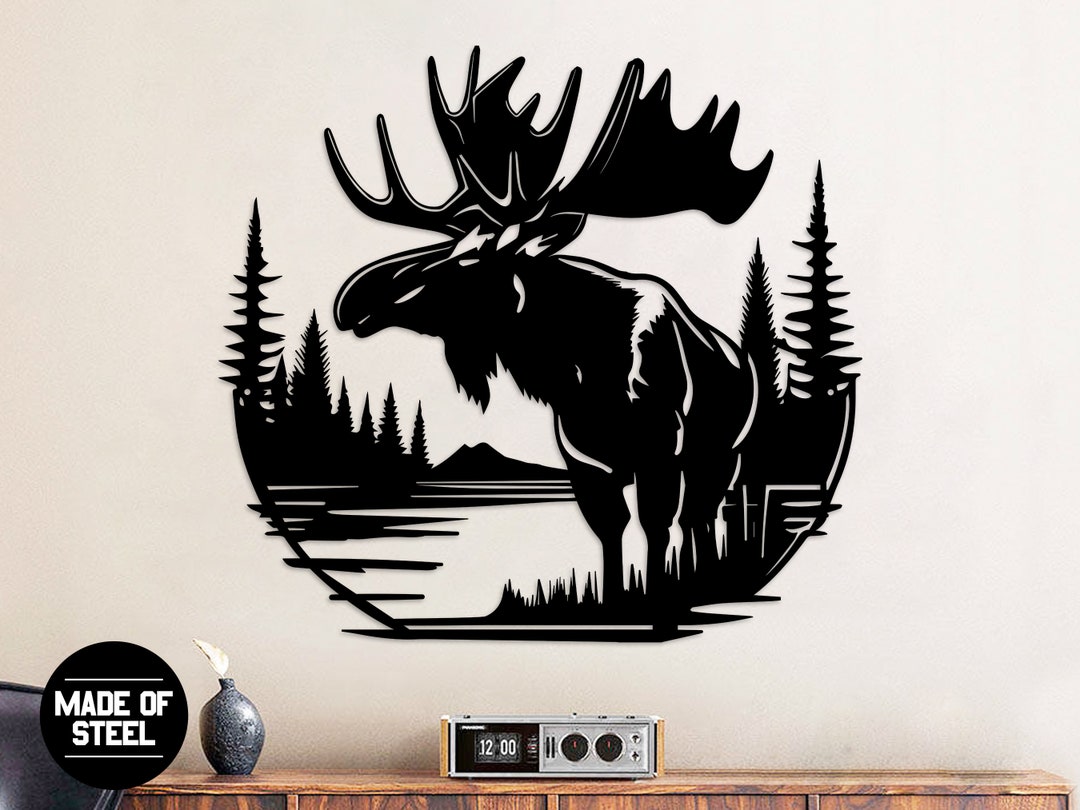 Moose Sign, Metal Moose Decor, Moose Art, Moose Wall Art, Moose Gifts ...