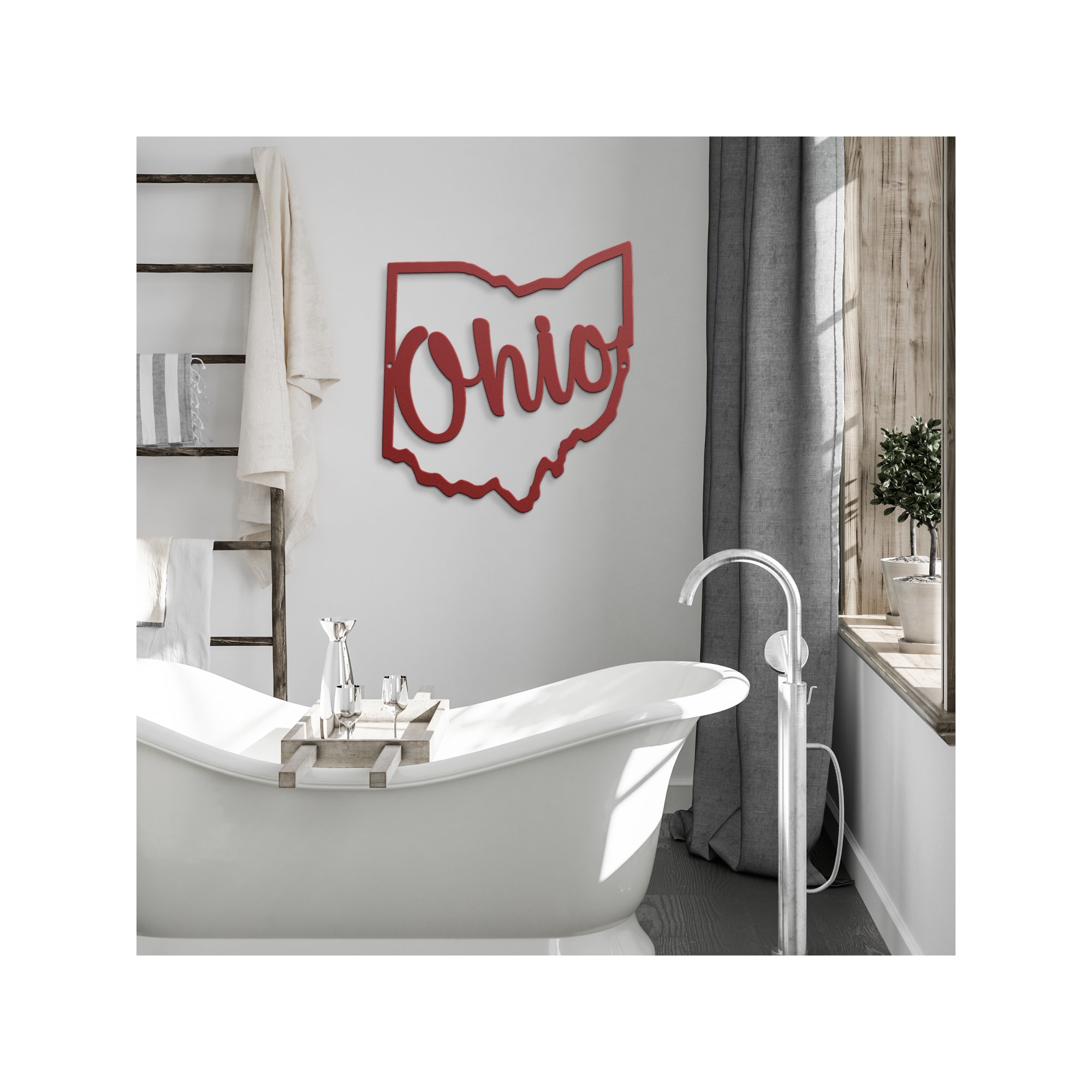 Ohio Sign, State of Ohio Metal Sign, State Outline, Ohio Wall Art, Ohio ...