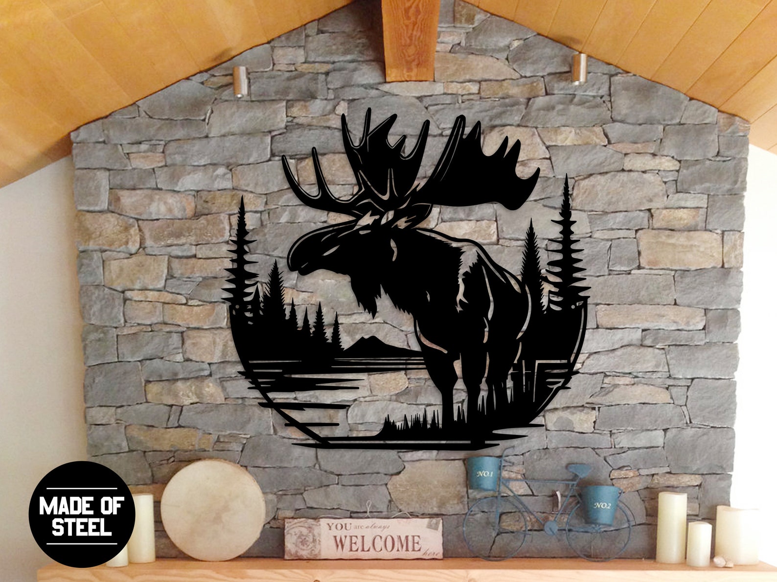 Moose Sign Metal Moose Decor Moose Art Moose Wall Art - Etsy Canada