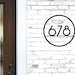 House Number Sign Circle, Home Numbers Sign, Metal House Number Sign ...