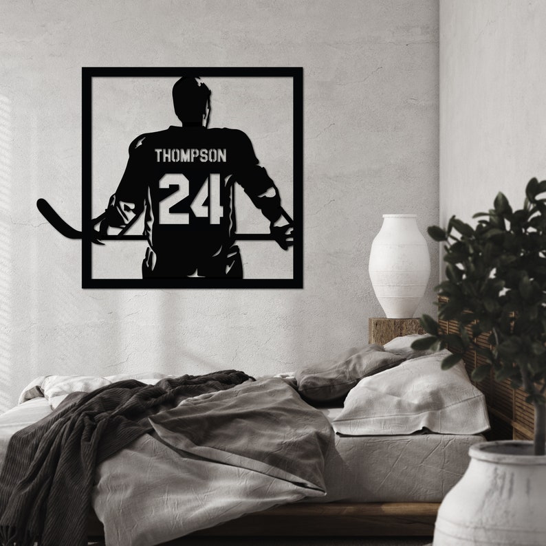 Custom Hockey Metal Sign Custom Hockey Sign Hockey Wall - Etsy