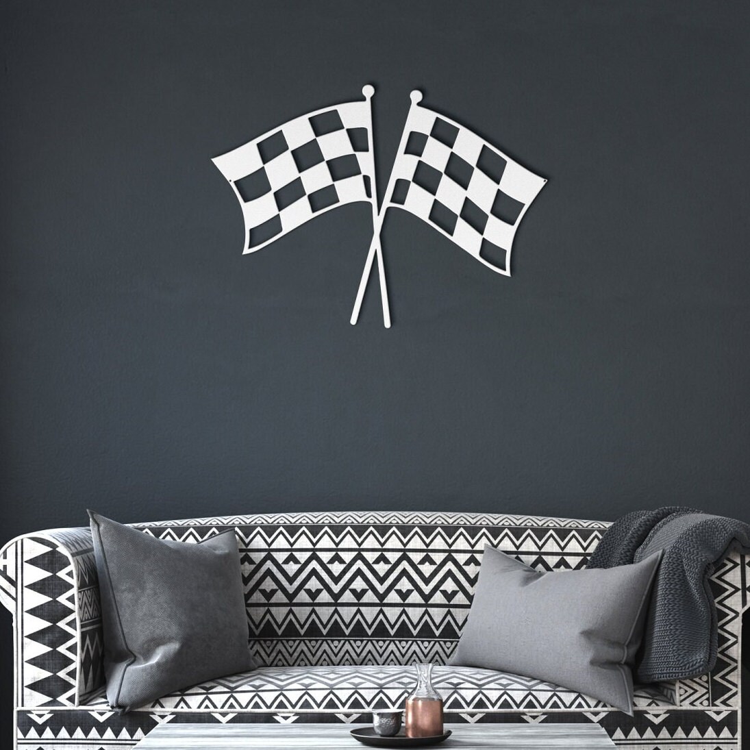 Metal Checkered Racing Flags Sign Race Car Sign Racing Sign - Etsy