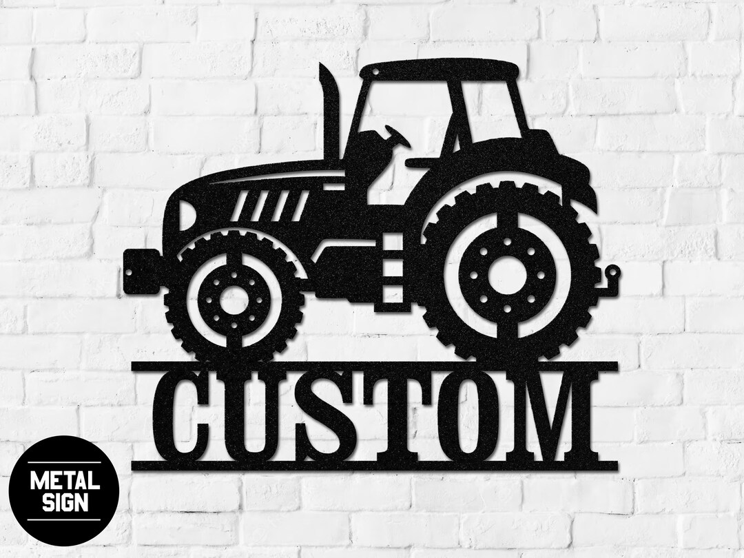 Personalized Farm Sign Metal, Tractor Sign, Boy Room Decor, Farmhouse ...