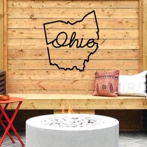 Ohio Sign, Ohio Metal Sign, Metal Ohio State Sign Wall Art, Ohio Metal ...
