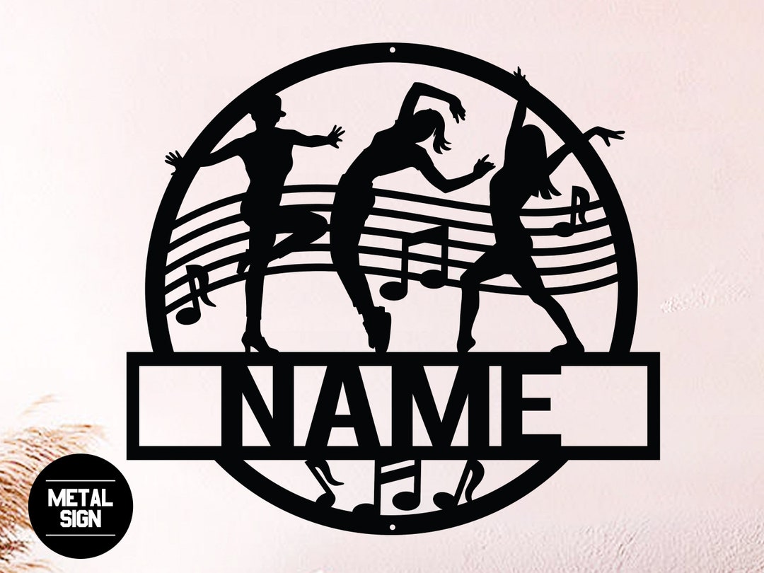 Personalized Dancer Sign, Dance Studio Metal Sign, Custom Dance Team ...