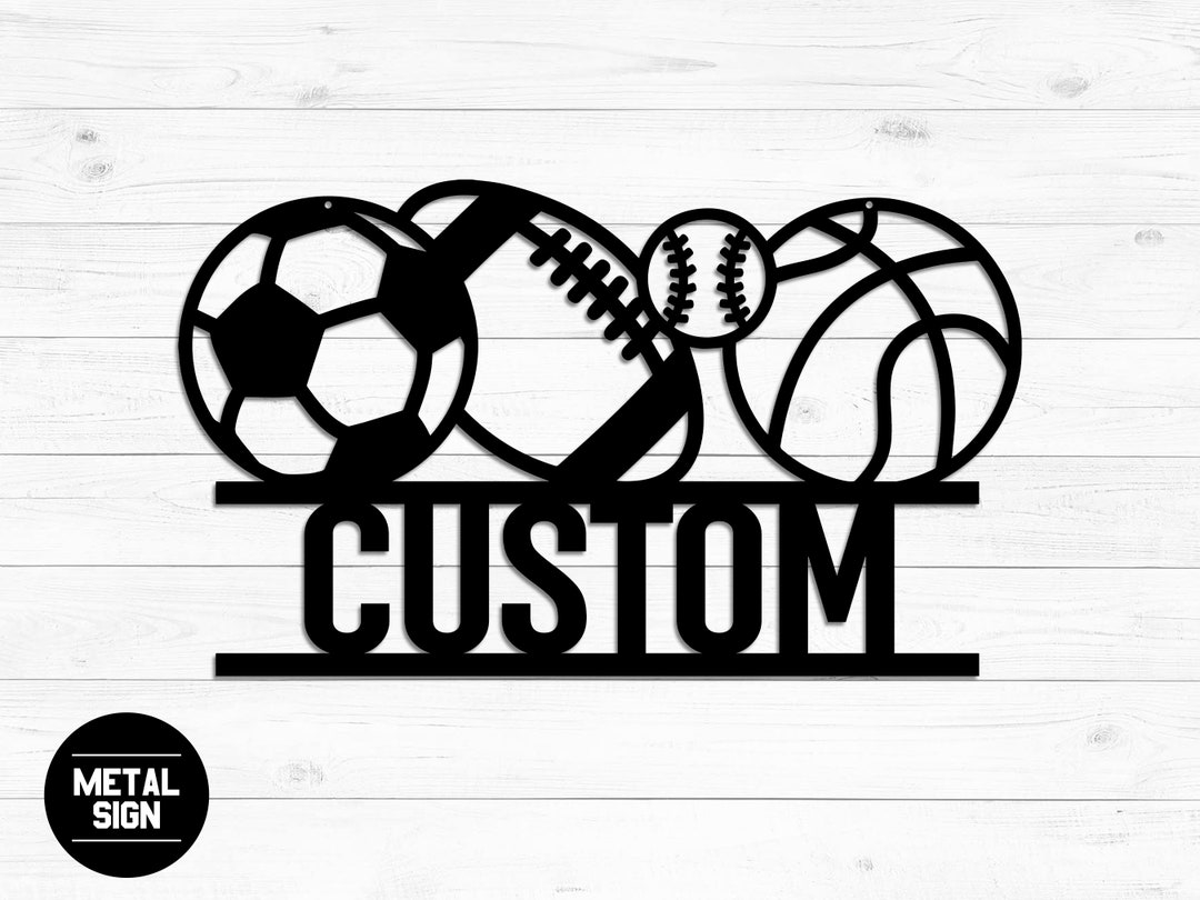 Personalized Sports Sign, Custom Sports Sign, Sports Wall Decor ...