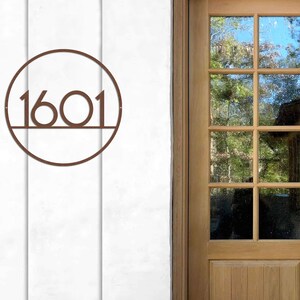 House Number Sign Circle, Home Numbers Sign, Metal House Number Sign ...