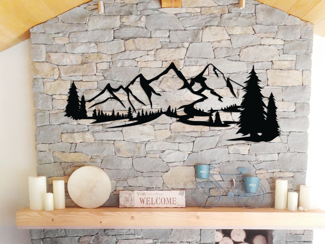 Mountain Metal Wall Art Decor Mountain Decor Art Nature - Etsy