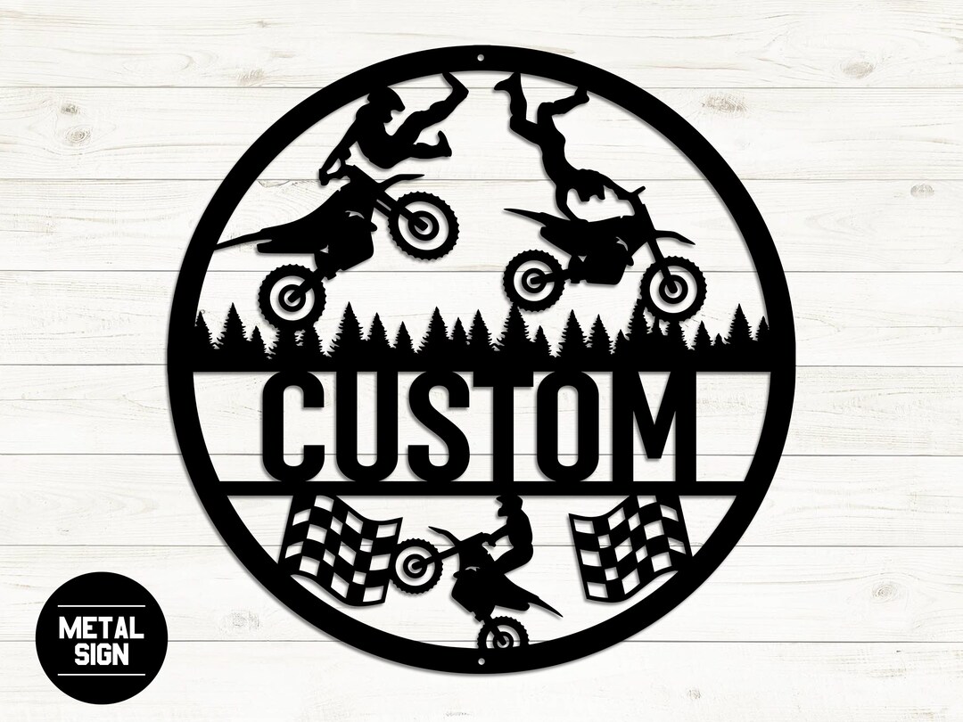 Personalized Motocross Sign, Custom Dirtbike Sign, Dirtbike Gift ...