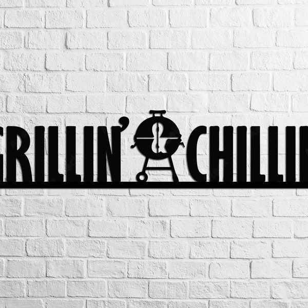 Grillin and Chillin Sign - Etsy