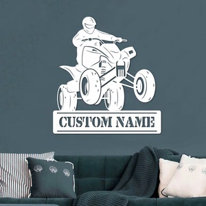 ATV Metal Sign, Custom Quad Sign, ATV Gifts, Personalized ATV Sign ...