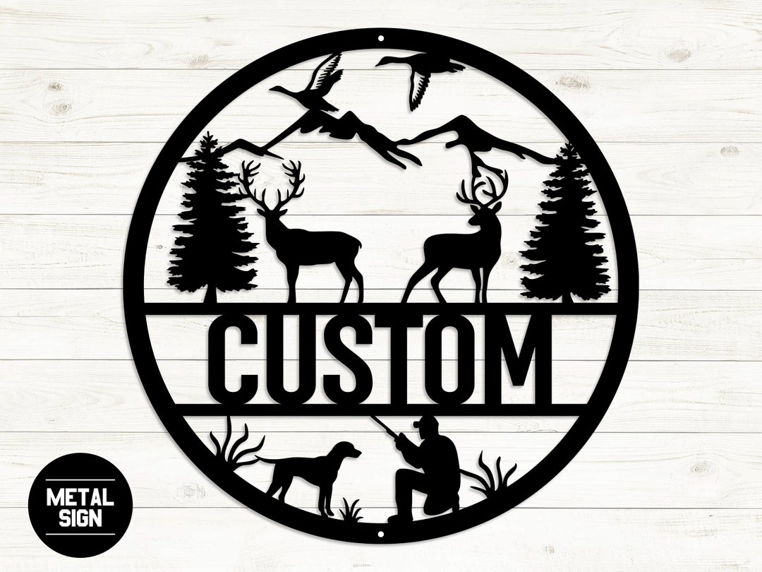 Personalized Hunting Sign, Hunting Wall Art, Deer Hunter Gift, Hunter ...