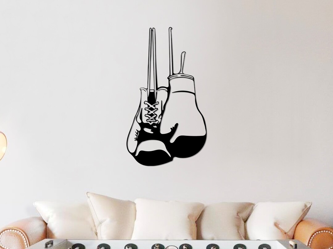 Boxing Metal Wall Art, Boxing Gloves Wall Art, Boxing Sign, Metal Gym ...