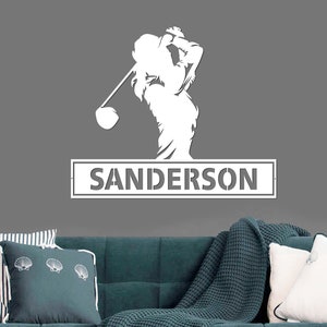 Custom Golf Sign, Women's Golf Metal Wall Art, Name Golf Sign ...