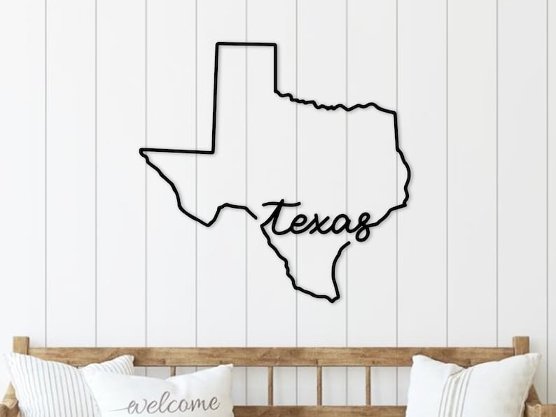 Texas Sign Texas State Sign Wall Art Texas Metal Wall Art - Etsy