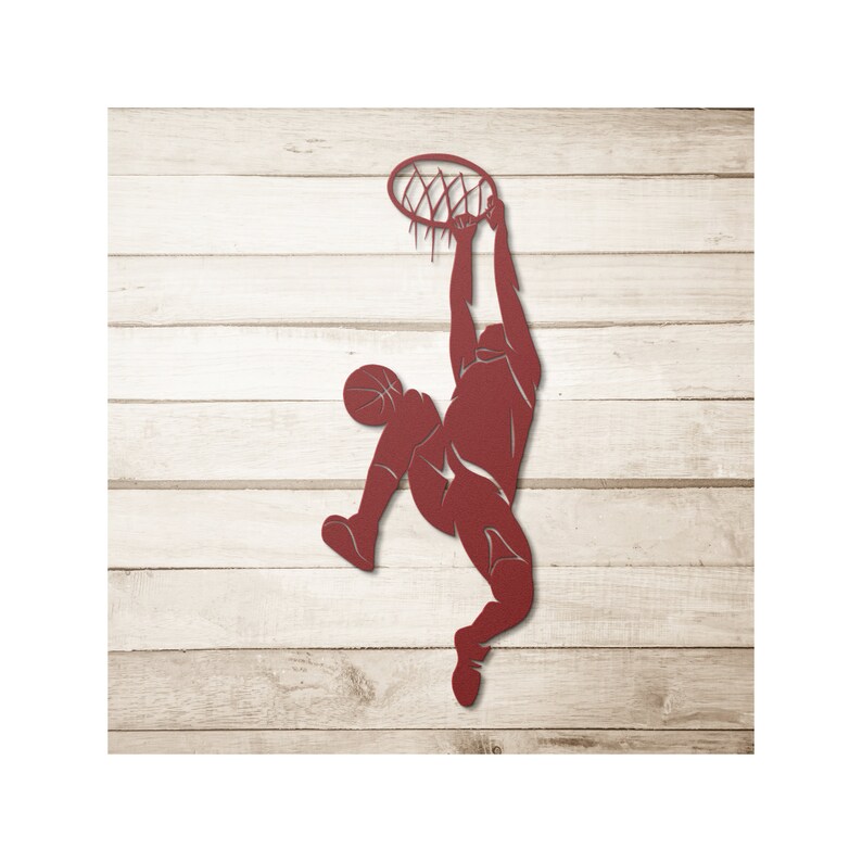 Basketball Sign Basketball Metal Sign Slam Dunk Wall Art - Etsy