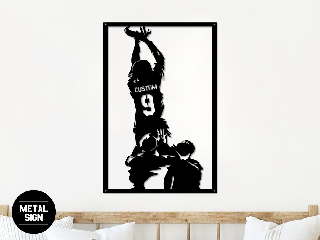 Custom Rugby Sign, Metal Rugby Wall Art, Custom Name Rugby Sign, Rugby ...