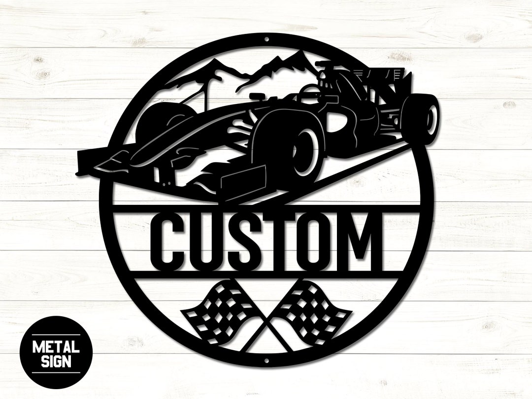 Formula 1 Metal Wall Art, F1 Car Wall Decor, Race Car Decor, Gift for ...