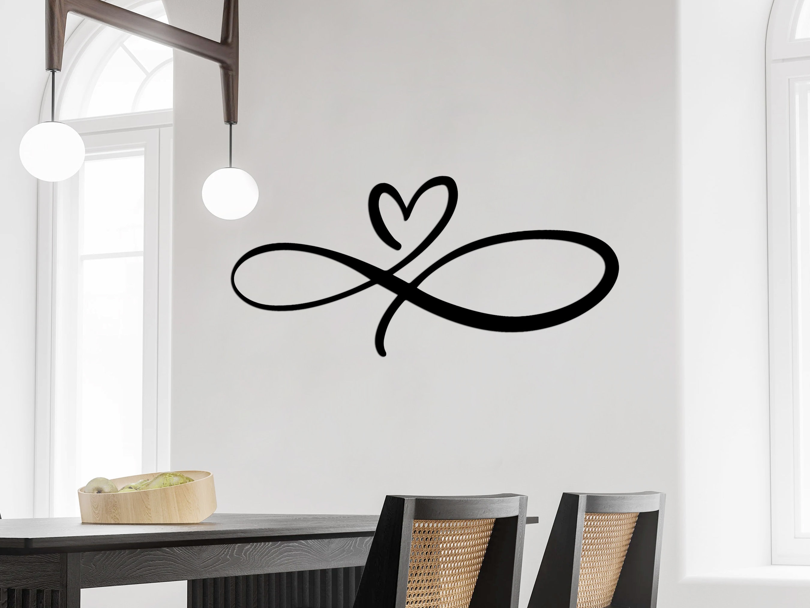Infinity Heart Sign Metal Infinity Heart Wall Decor Infinity - Etsy