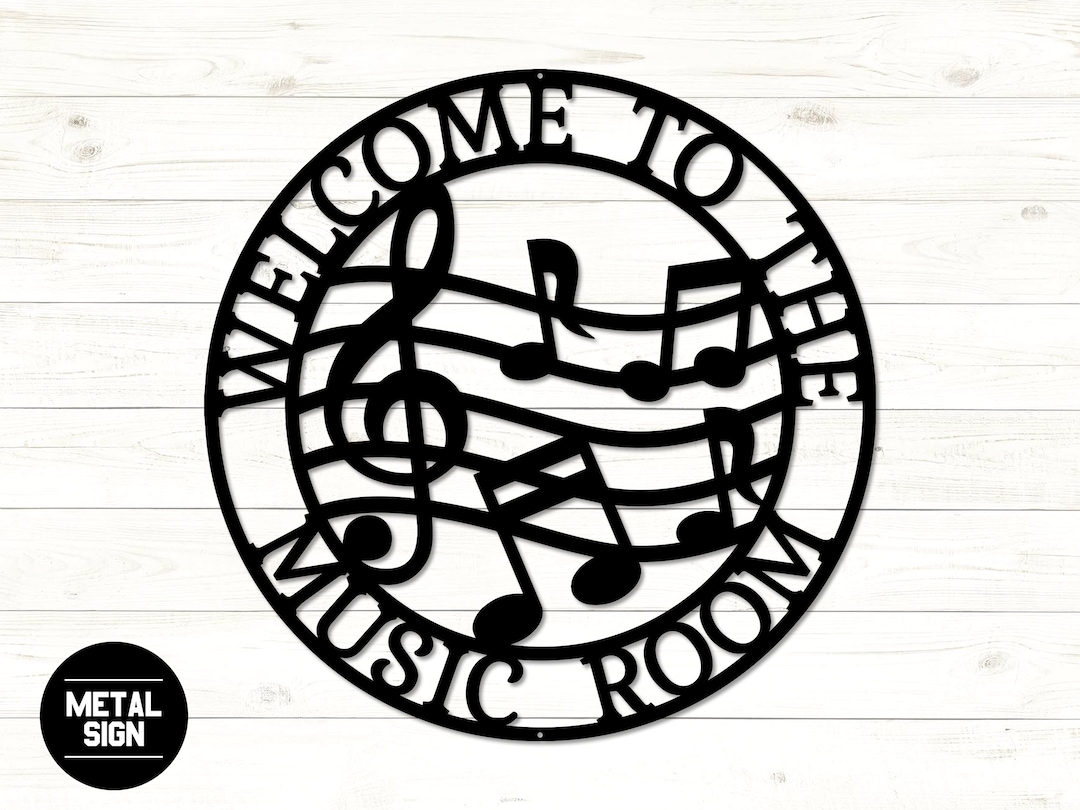 Custom Music Room Sign, Music Room Decor, Music Studio Metal Sign ...