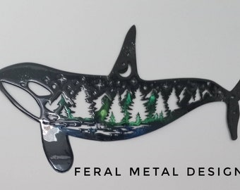 Large Metal Orca Wall Art - Etsy UK