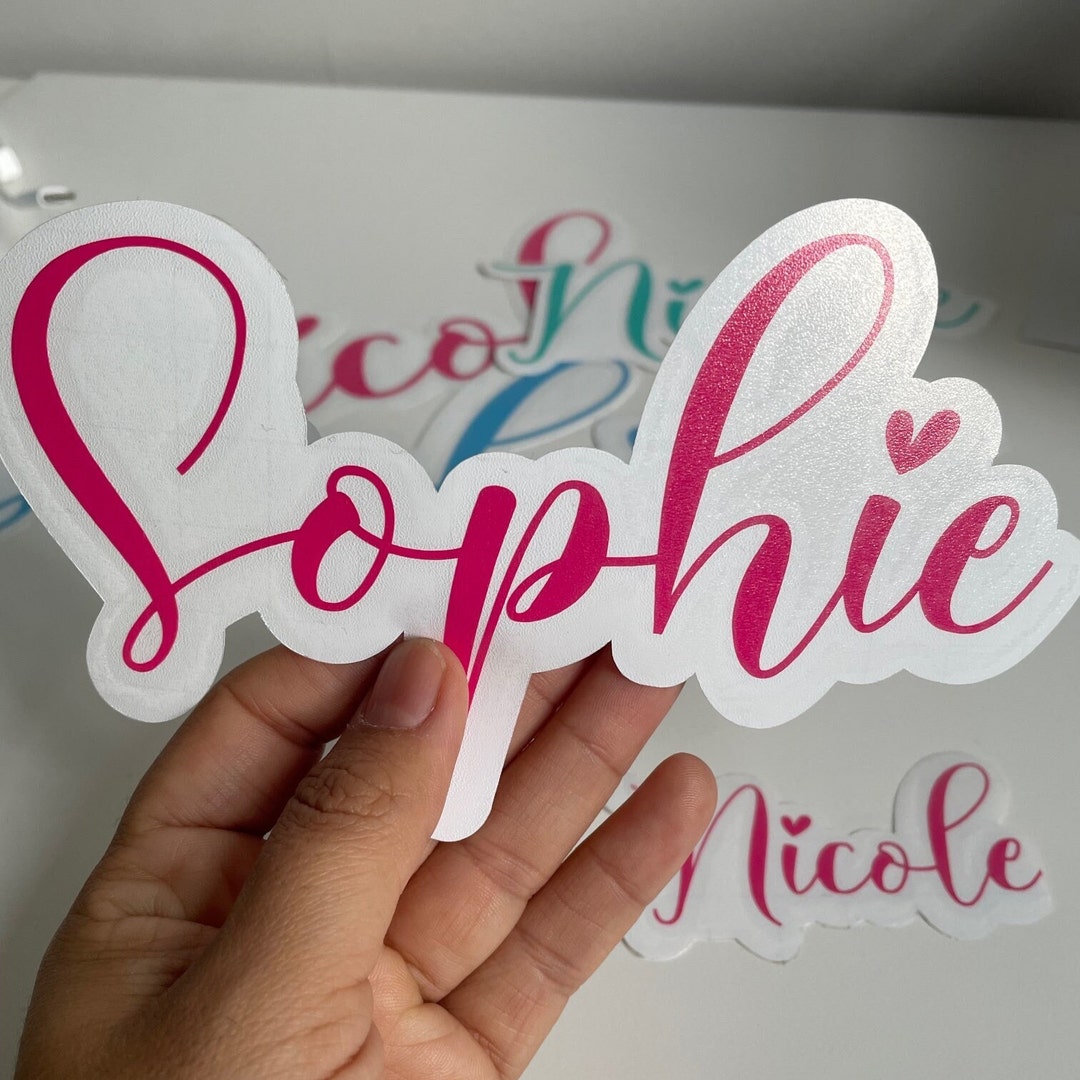 Name Decal Sticker, Custom Text Decal for Windows, Tumblesr, Cups ...