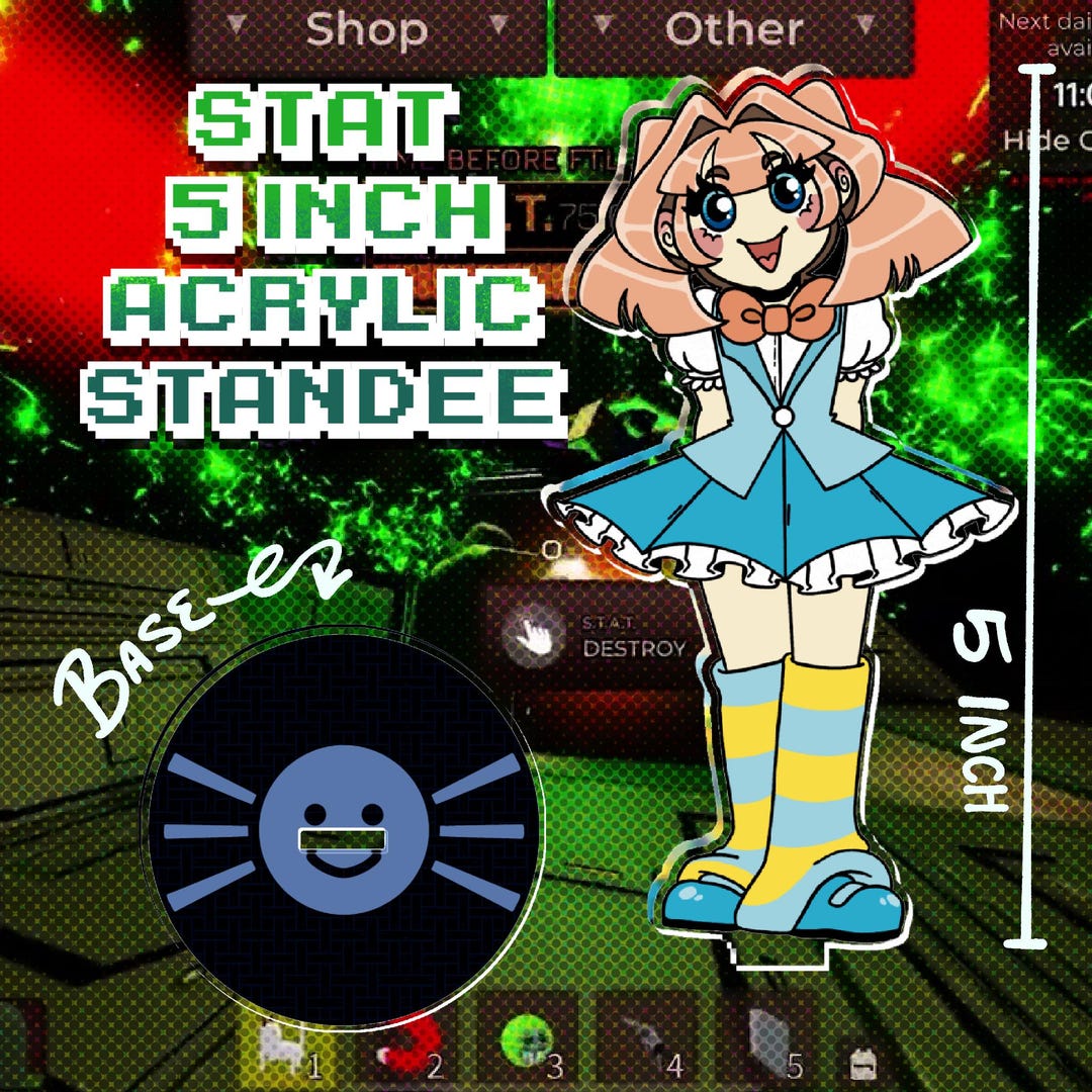 MADE TO ORDER 5 Inch Stat From Regretevator on Roblox Acrylic Standee ...