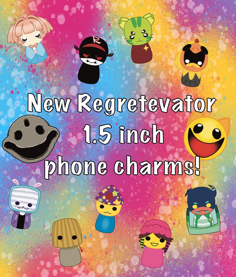 Regretevator Roblox Cell Phone Charm: Custom Made 1.5 Inch - Etsy