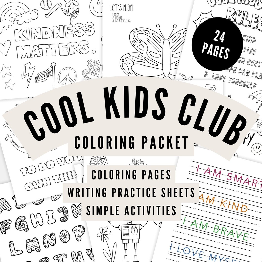 Empowering Coloring Pages, Writing Practice Sheets and Simple ...