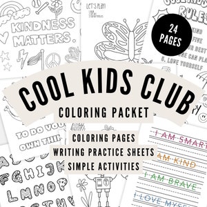 Empowering Coloring Pages, Writing Practice Sheets and Simple ...