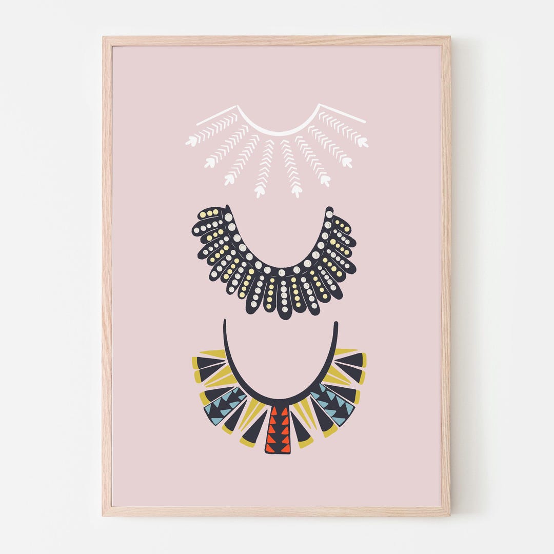 RBG Dissent Collars Art Print: Nursery, Bedroom, Office Decor (digital ...