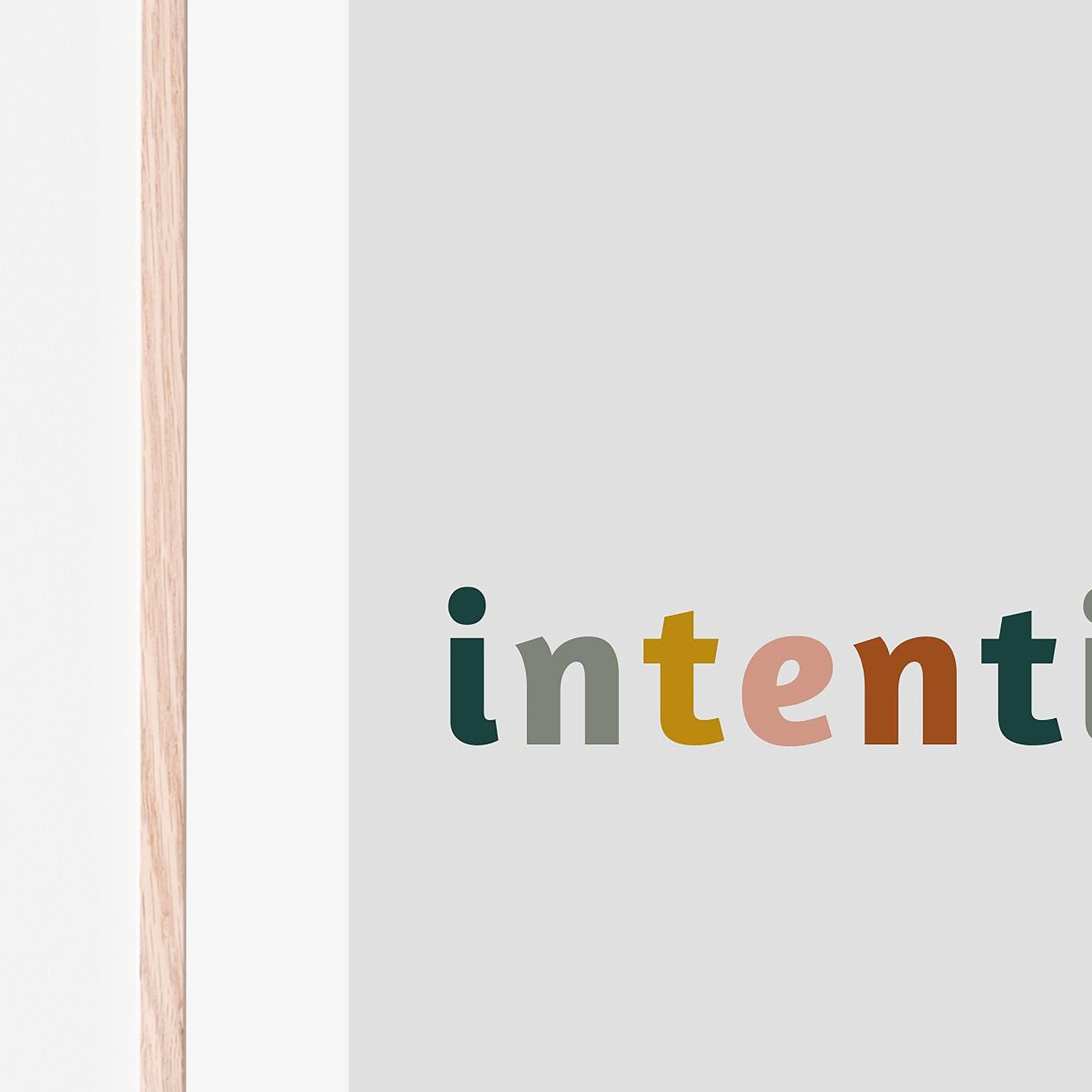 Be Intentional Poster Print Motivational Quote Print - Etsy