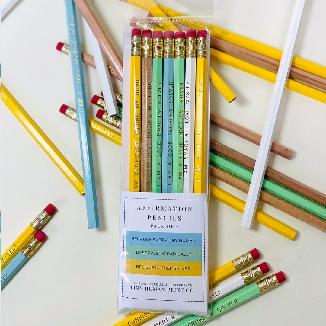 Affirmation Pencil Set of 7 I Am Smart & I Love Myself, I Am A Good ... Affirmation Pencil Set of 7 I Am Smart & I Love Myself, I Am A Good ...