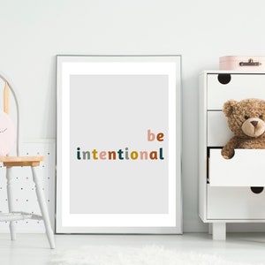 Be Intentional Poster Print Motivational Quote Print - Etsy