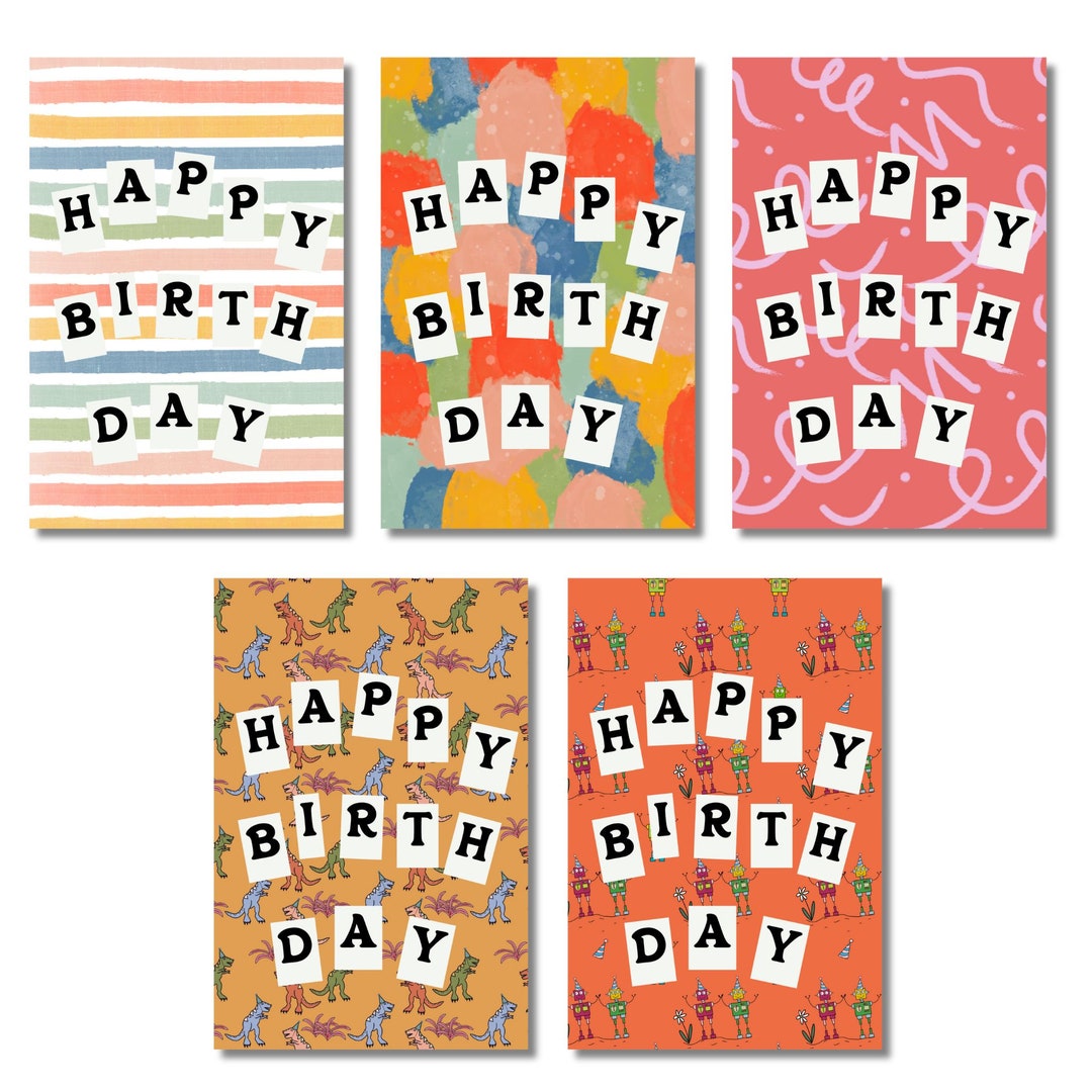 Happy Birth Day Greeting Card for Kids Simple Birthday Cards for Baby ...