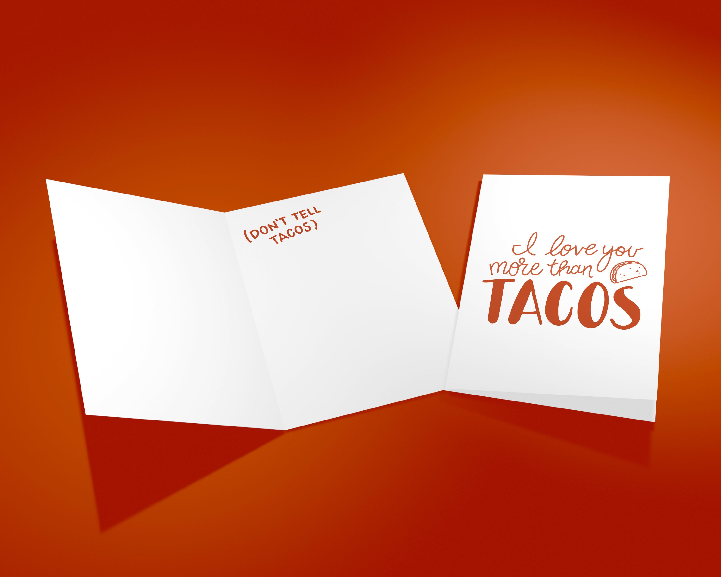 Romantic Valentines Day Card I Love You More Than Tacos - Etsy