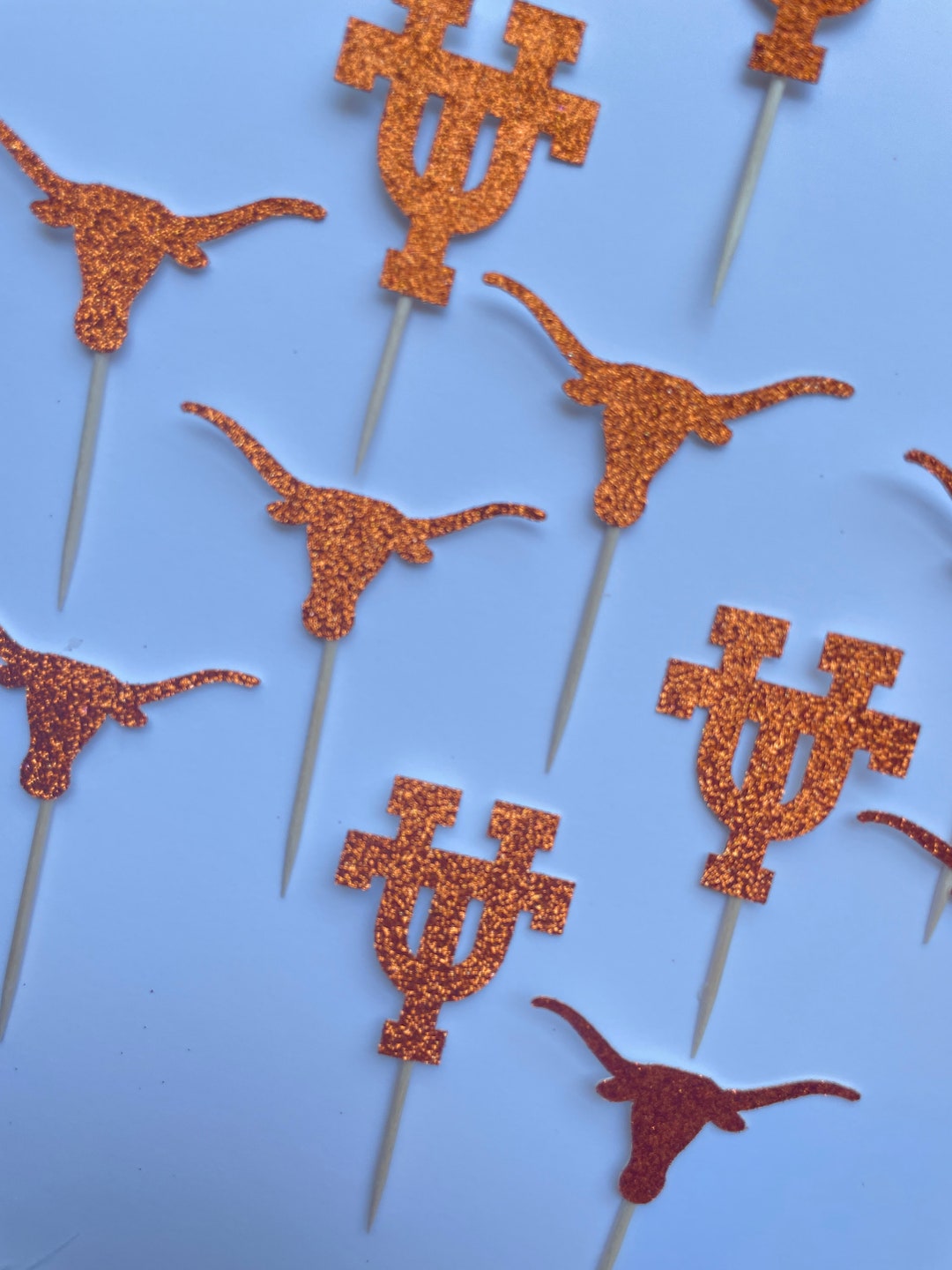 UT Austin Cupcake Toppers 12 - Etsy