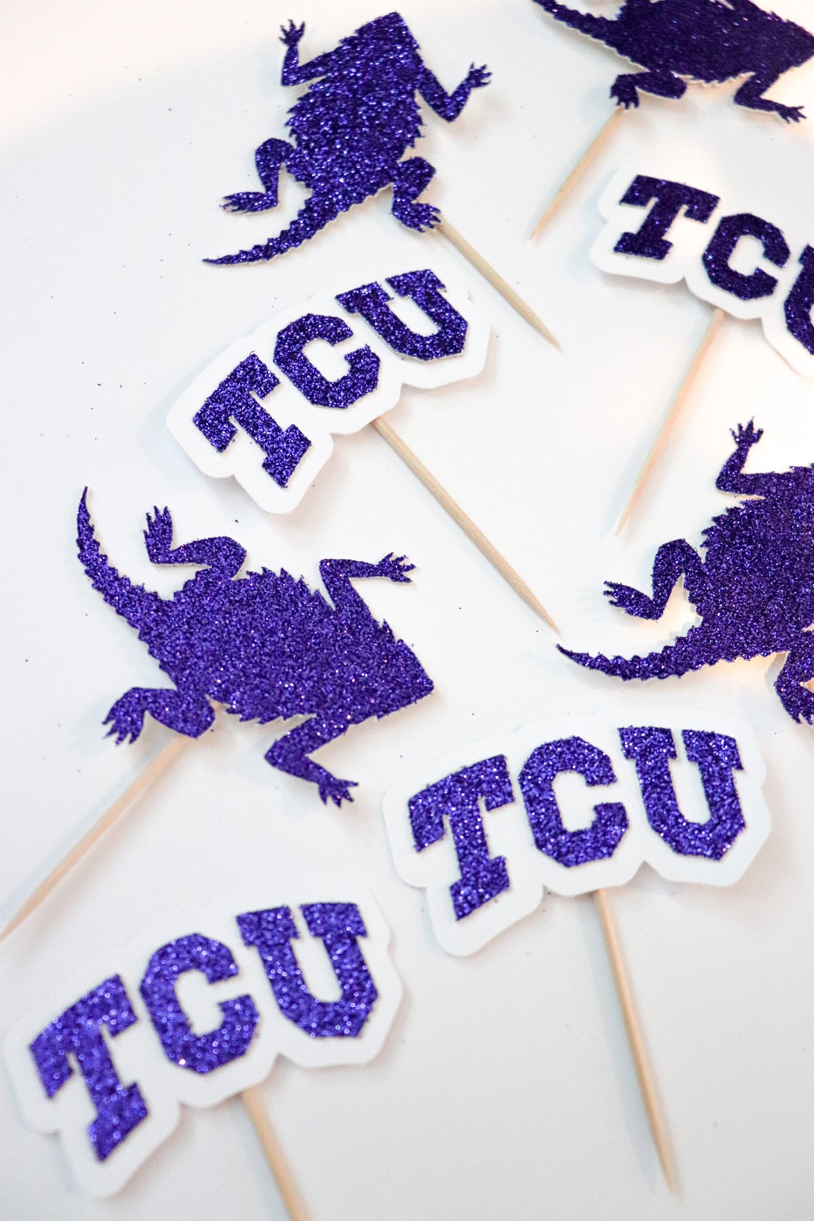 TCU Cupcake Toppers 12 | Etsy
