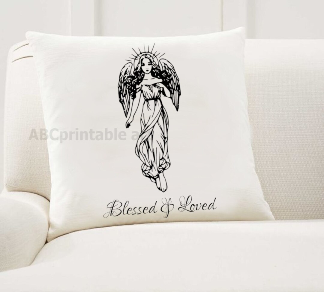 Blessed and Loved Angel Svg-angel Sublimation Svg-angel Christmas PNG ...
