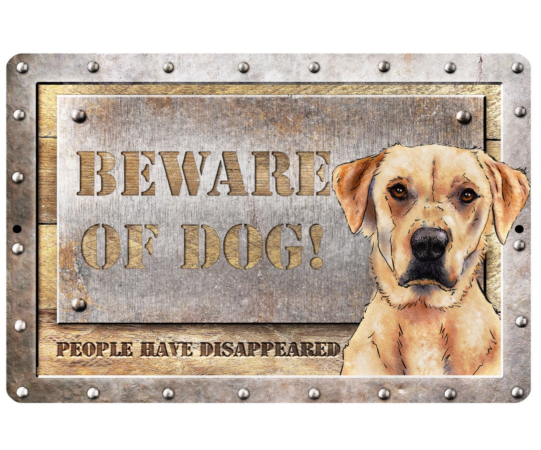 Aluminum Sign 3 Sizes to Choose From Steel and Wood Look Beware of Dogs ...