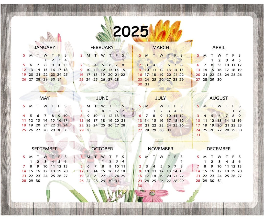 Personalized Laminated Calendar. With Sticky Back or a Magnet to Put ...