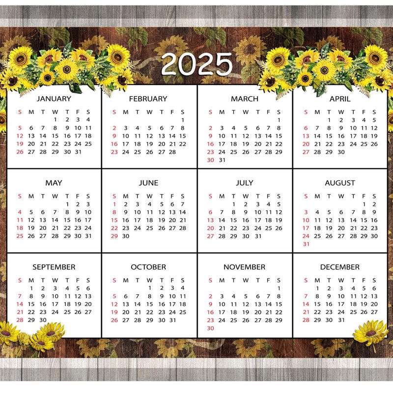 Sticky Calendar 2025 - Etsy