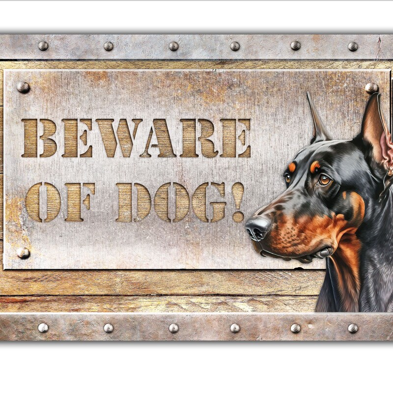 Doberman Dog Sign - Etsy