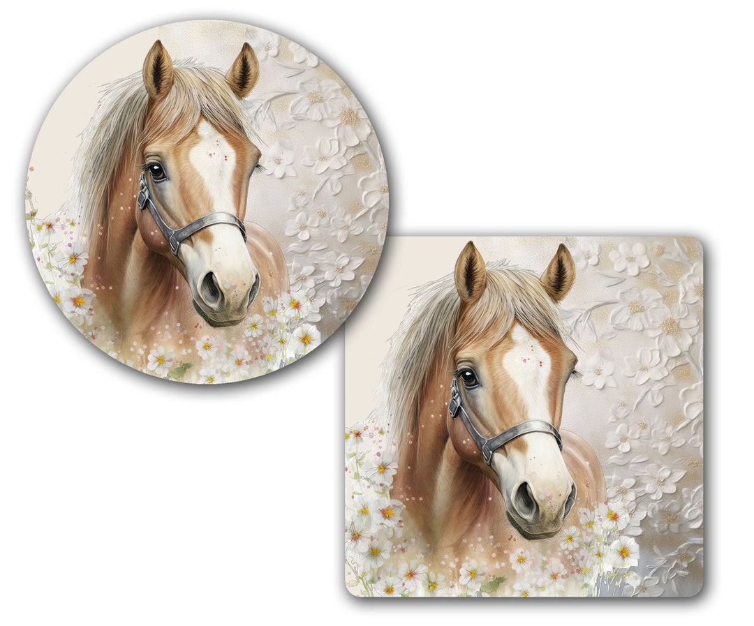 Personalized, 4 Round or Square Coasters. Choice of Brushed Fabric ...