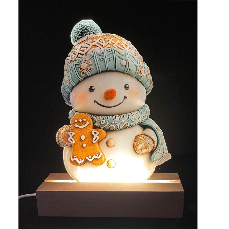 Snowman Night Light - Etsy