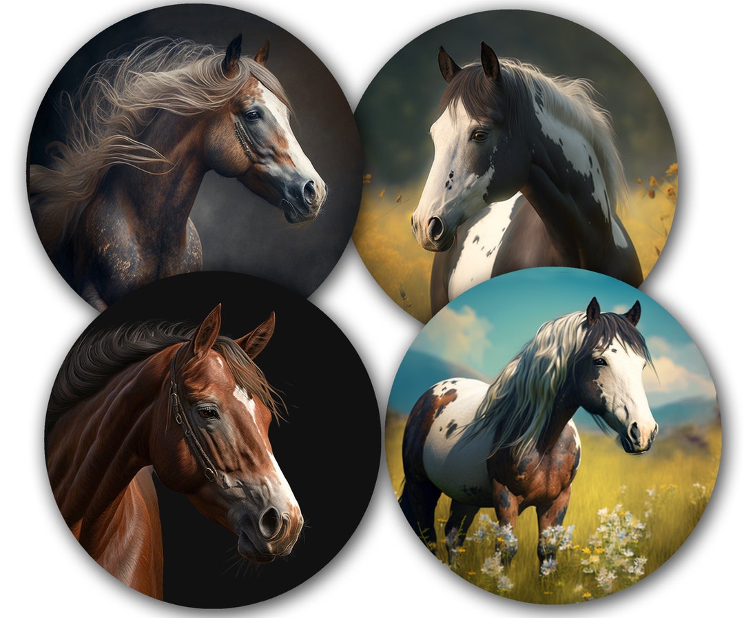 Personalized, 4 Round Coasters. Choice of Brushed Fabric, Polyester ...