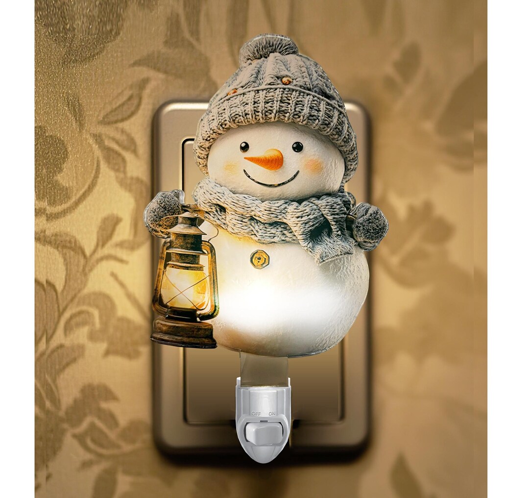 Winter Plug in Nightlight With On/off Switch-any Room. Snowman With ...